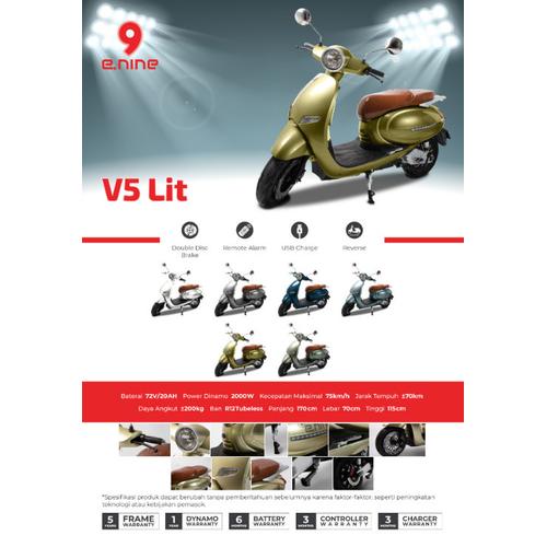 Jual Sepeda Motor Listrik E-NINE V5 + Lit ENINE E9 Electric Bike ...