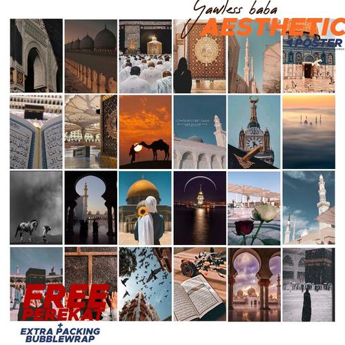 Jual ISI 24 POSTER - POSTER DINDING AESTHETIC TEMA ISLAMI / POSTER ...