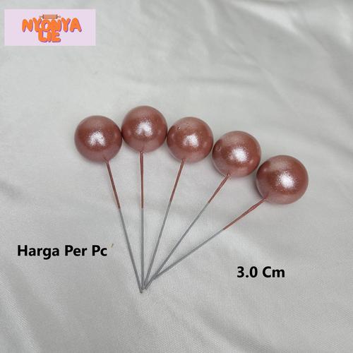 Jual CTB18 Topper Bola Pink Pearlcent Warna Mutiara Ball Dekor Cake ...