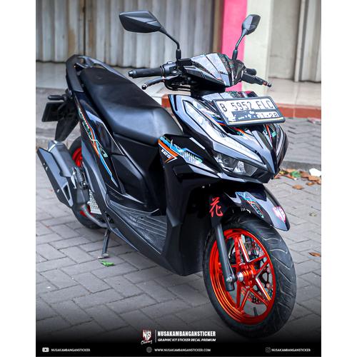 Jual Desain Sticker Motor Honda Vario 125-150 Hitam Fullbody - Graftac ...