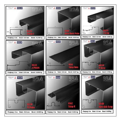 Jual Kusen 4Inch Aluminium "Inkalum" Warna Coklat Anodize (BROWN ...