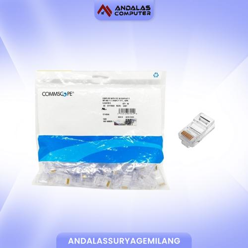 Jual konektor AMP RJ45 Netconnect Modular Plug 50Pcs commscope - Kota ...