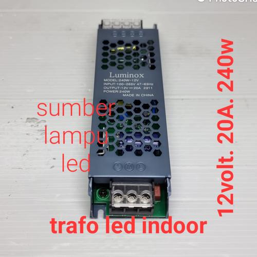 Jual psu led cctv indoor 12volt 10a 20a 33a / trafo slim 120w 240w 400w ...