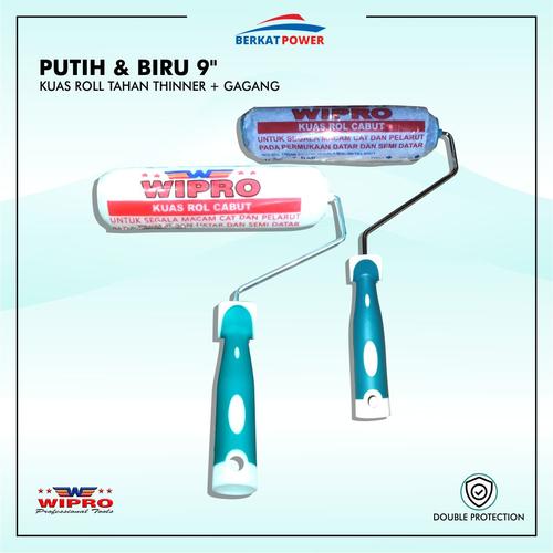 Jual Kuas Roll Wipro 9'' Tahan Thinner Include (Gagang) Warna Biru ...