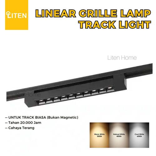 Jual LITEN Lampu Grill Grille LED Linear Track Light Rel Tracklight 20w ...