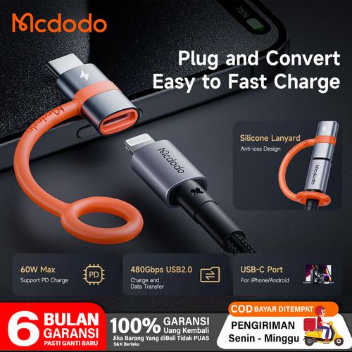 Jual MCDODO Converter iPhone Lightning to Type C Adapter Charger ...