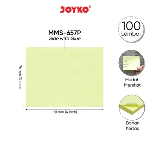 Jual Joyko Memo Stick MMS-657P 100 Lembar 101x76 mm dengan Lem Sisi ...