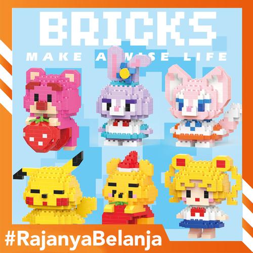 Jual Bricks Mini Building Blok Mainan Balok Susun Nano Block Model N33 ...