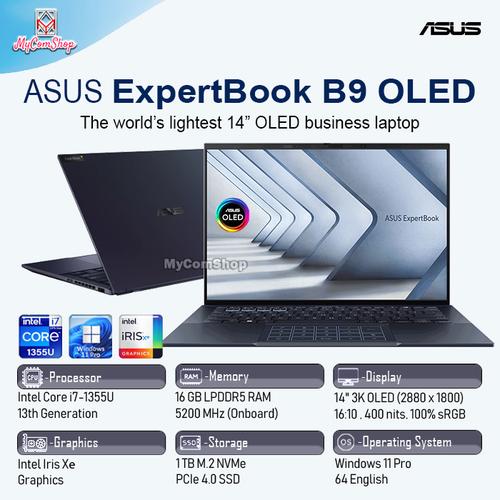 Jual ASUS EXPERTBOOK B9 OLED B9403 i7-1355U 16GB RAM 1TB SSD IRIS XE 14" 3K - Jakarta Utara ...