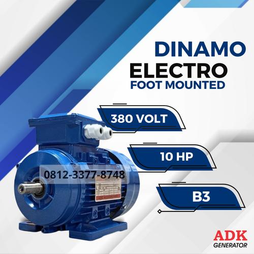 Jual ADK Motor Electro 10 HP 3 Phase / Dinamo Motor 10 HP 1500 RPM 7.5 ...
