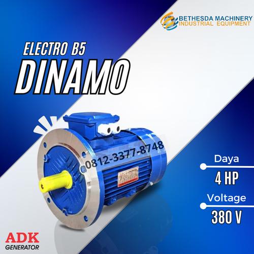 Jual Electro Dinamo Motor 4 Hp 3 Phase ADK B5 1500 RPM / 4Hp - 3000 Rpm - Kota Surabaya - Genset ...