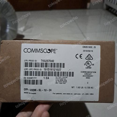 Jual AMP COMMSCOPE PATCH PANEL 24 PORT UNLOADED - Kota Bogor ...