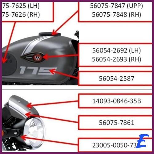 Jual | CPT | STIKER TANGKI STICKER MARK FUEL TANK W175 CAFE - Jakarta ...