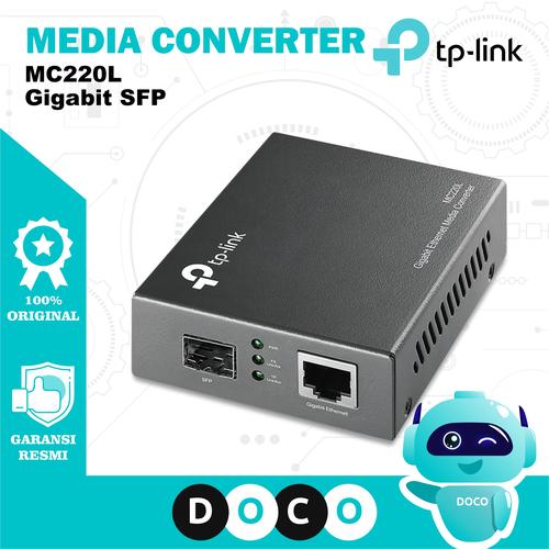 Jual TP-Link Media Converter MC220L Gigabit HTB SFP FIber Ethernet ...