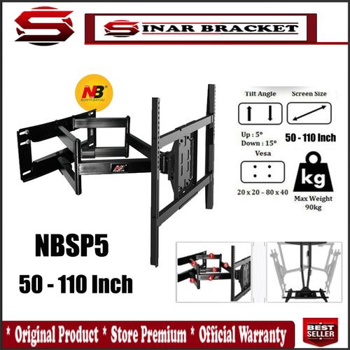 Jual Bracket TV Swivel, Brecket TV Swivel NB SP5 50 60 70 90 110 Inch ...