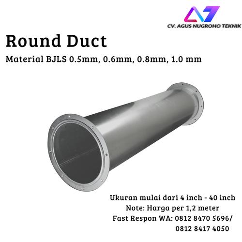 Jual Round Duct / Ducting Bulat Galvanis - UK. 4" s/d 40" inch - 250 ...
