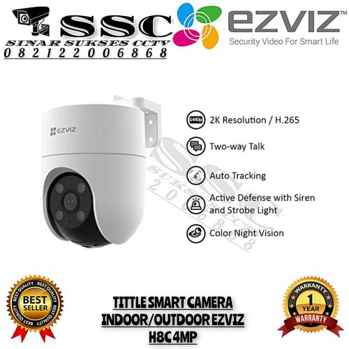Jual EZVIZ H8C 4MP PAN & TILT CCTV IN/OUT WIFI CAMERA COLOR NIGHT ...