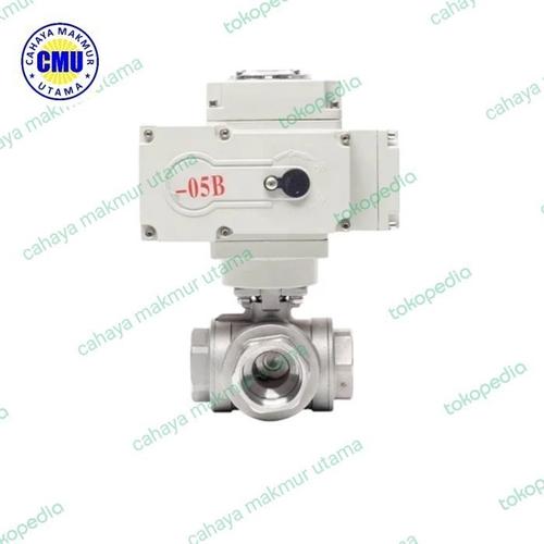 Jual ball valve 3 way stainless motorized actuator electric 2" inch ...
