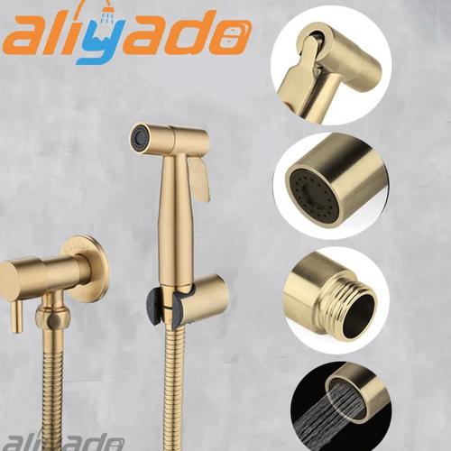 Jual WS 1 Set Jet Closet ower Cebok Stop Kran Classic Gold Stainless ...