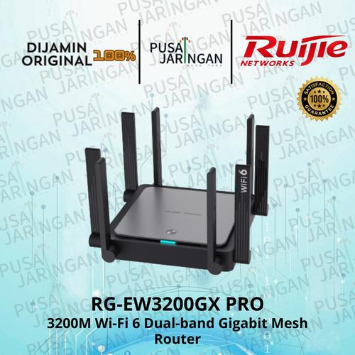 Jual RUIJIE RG-EW3200GX PRO 3200M Wi-Fi 6 Dual-band Gigabit Mesh Router ...