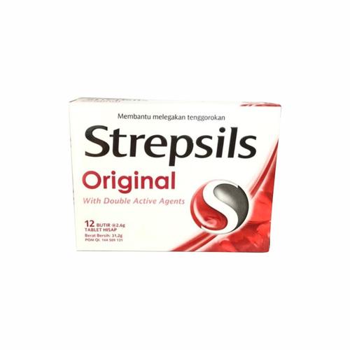 Jual Strepsils Original Merah Box 12 Pcs Permen Pelega Tenggorokan ...