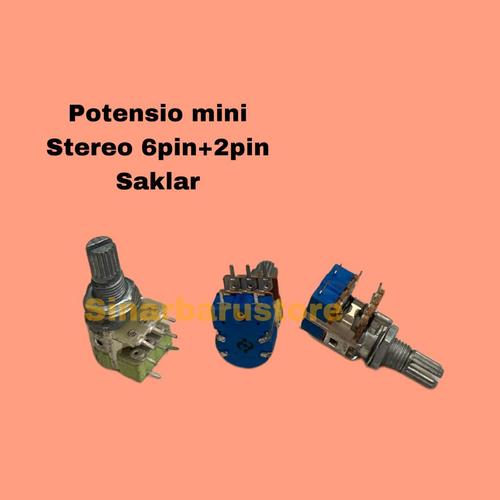 Jual POTENSIO MINI STEREO 6 PIN + 2 PIN/KAKI SAKLAR MURAH - Jakarta ...