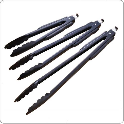 Jual Capit/Jepit Makanan Stainless Hitam Anti Panas 9 Inch - Kab ...