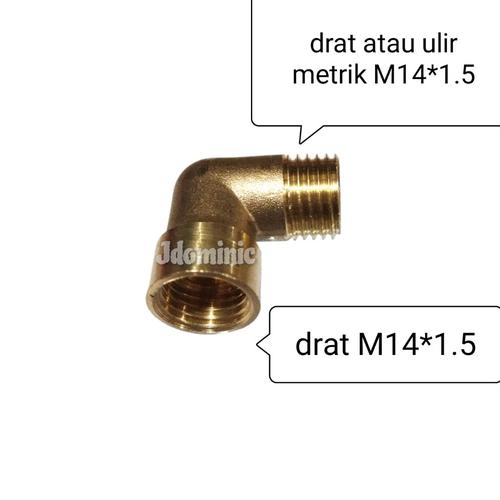 Jual elbow drat ulir metrik metric M14 * 1.5 sambungan steam semprot ...
