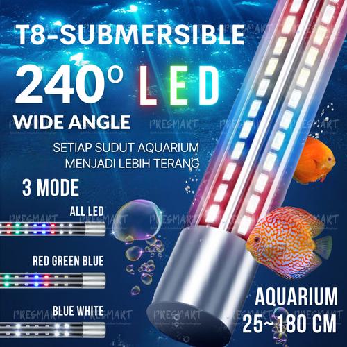 Jual LAMPU LED AQUARIUM CELUP RGB 3 MODE BIRU PUTIH AQUASCAPE AKUARIUM ...
