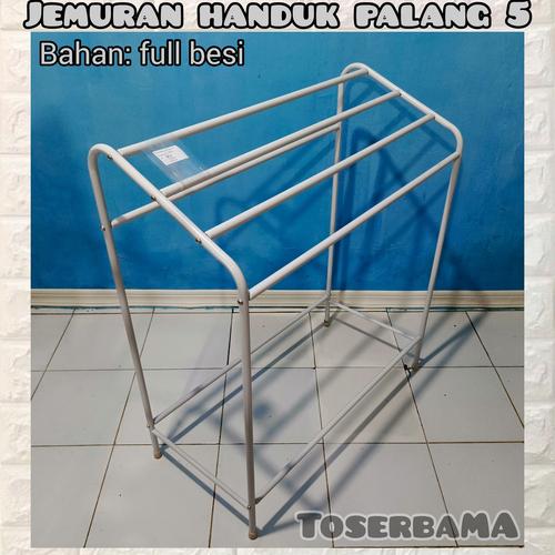 Jual Jemuran handuk palang 5 besi warna putih kuat dan kokoh - Kota ...