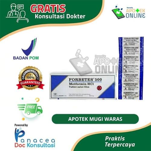 Jual FORBETES 500MG 1 STRIP 10 TABLET/DIABETES/METFORMIN - Kab. Brebes ...