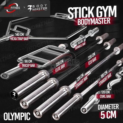 Jual BODYMASTER Stick Gym 5 CM Barbell Olympic Curl Bar Fitnes Dumbell ...