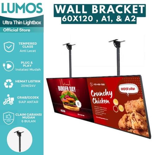 Jual Wall Bracket Standing Poster Ultra Thin Light Box LED Lightbox A2 ...