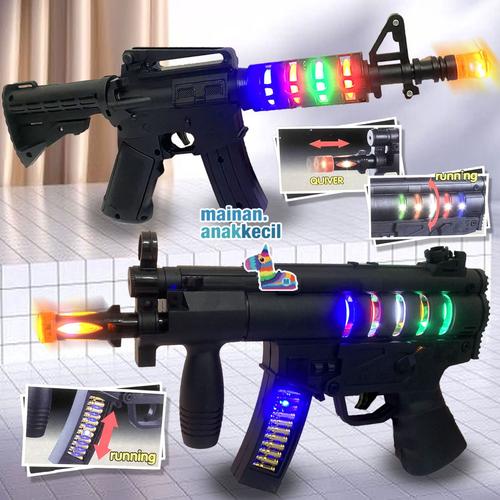 Jual Mainan Anak Tembakan Pistol Maching Future Gun Elektrik Lampu Suara - Jakarta Utara ...