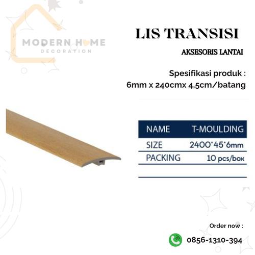 Jual Lis Lantai pvc T (transisi) Panjang 2,4m / lis lantai spc ...