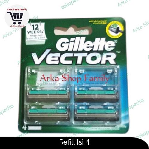 Jual GILLETTE Vector Isi 4 Refill Pisau Cukur Isi Ulang Refil - Jakarta ...