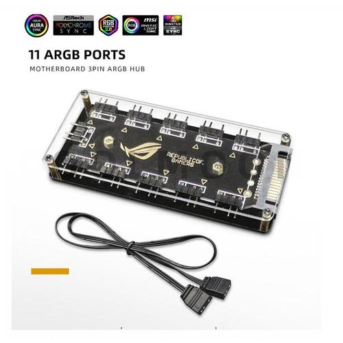 Jual ROG ARGB HUB 3pin 5v 10 port cable 50cm Addressable RGB SYNC Splitter - Kota Yogyakarta ...