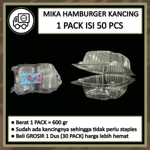 Jual Mika Burger / Box Kotak Plastik Mika Hamburger isi 50 pcs ...