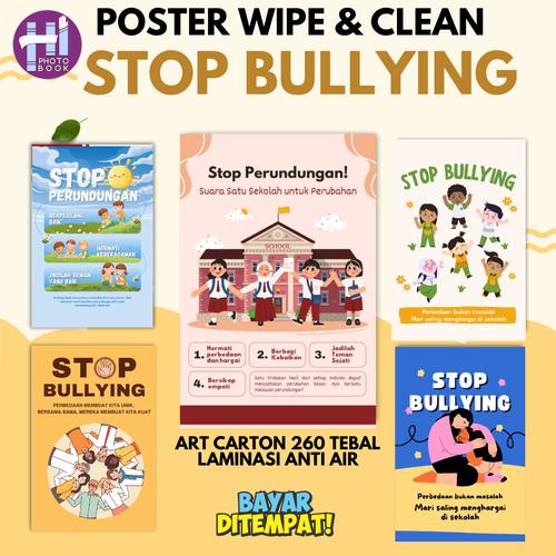 Jual Poster stop bullying - Poster Edukasi Anak - Poster belajar anak - PSB07 - Kab. Bogor - Hai ...