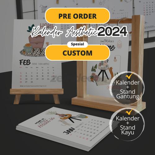 Jual CUSTOM Kalender Meja 2024 Plus Stand Gantung atau Easel via PRE ...