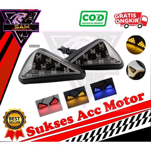 Jual Lampu Sen Tempel Segitiga LED Universal Buat R15 V3/Cbr150r/Ninja250 - Segitiga, Putih ...