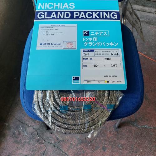 Jual gland packing tombo nichias 2940 graphite fiber uk 6.4mmx3meter ...