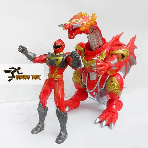 Jual Power Rangers Mystic Force Extreme Dragon with Red Ranger BANDAI ...