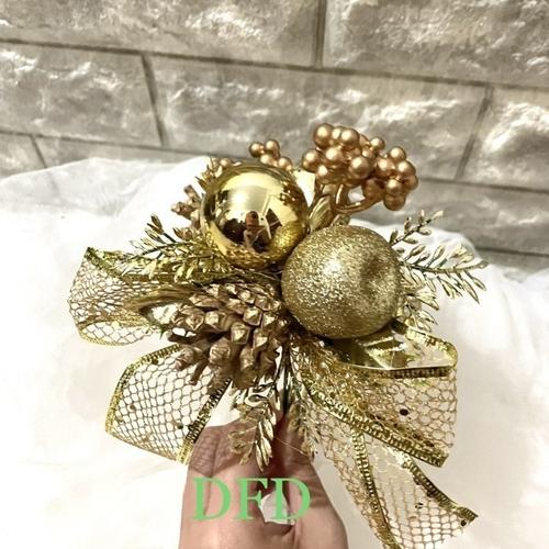 Jual Hiasan Natal Bunga Tusuk Gold / Ornamen Natal / Dekorasi Pohon ...