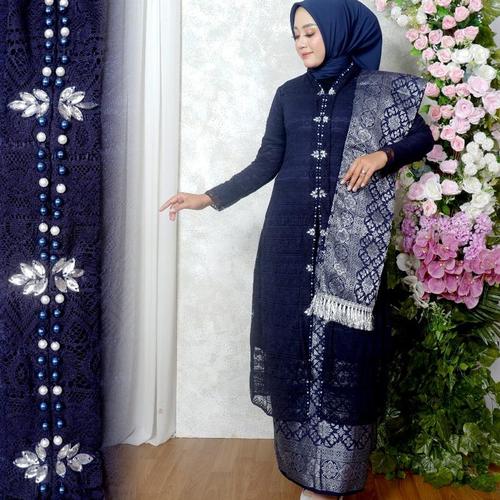 Jual setelan tunik rok songket / baju kurung borkat payet songket ...