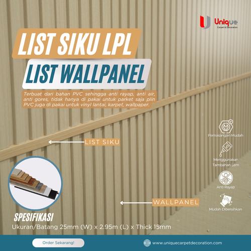 Promo Echo List Siku L Wood Panel PVC / Aksesoris Penutup Wallpanel ...