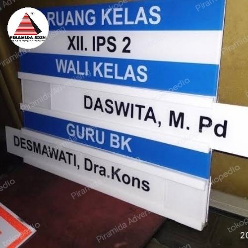 Jual sign board papan ruang kelas nama sekolah ruangan dokter klinik ...