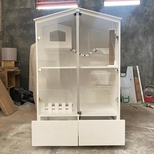 Jual White cat house kandang kucing modern cantik tingkat - Kota ...