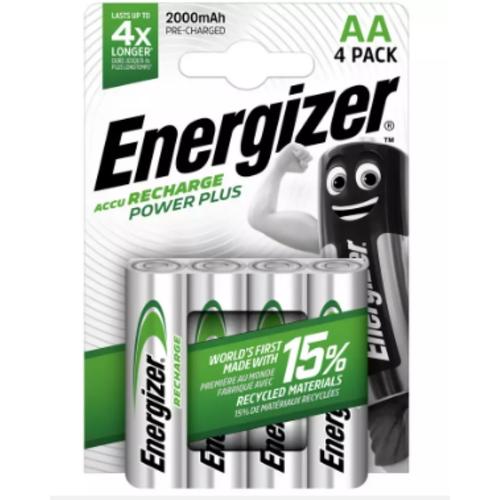 Jual Baterai A2 Energizer Accu Recharge Power Plus Battery AA 2000mAh ...