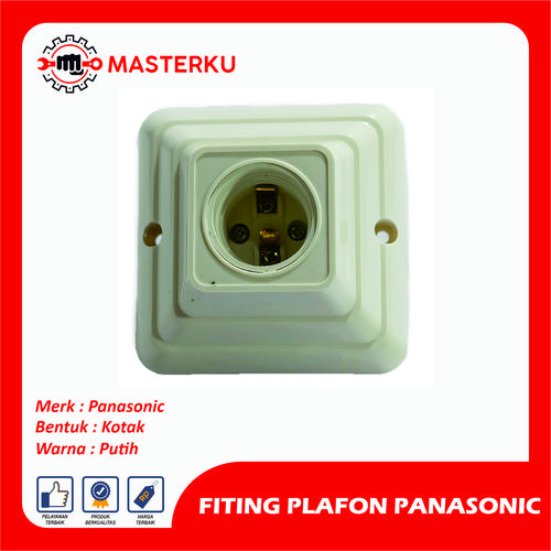 Jual Fiting Plafon Panasonic (Kotak Putih) / Fitting Lampu Plafon ...
